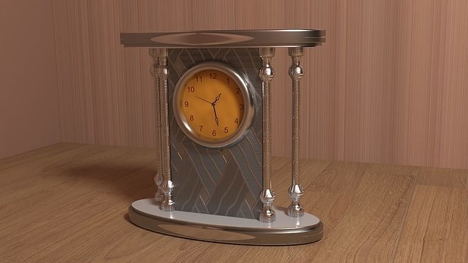Table Clock 3D model animated rigged | CGTrader