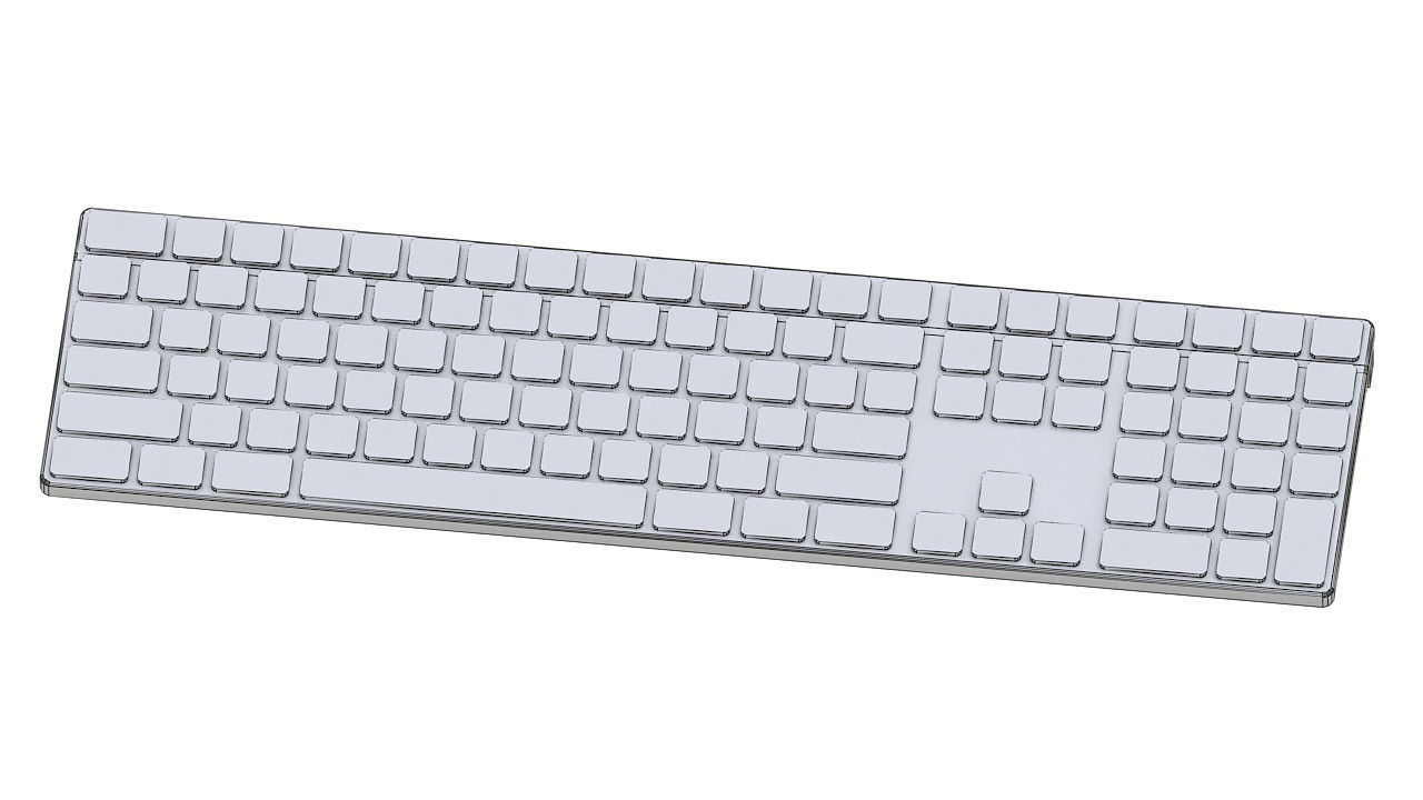 apple mac wireless keyboard 3D model | CGTrader