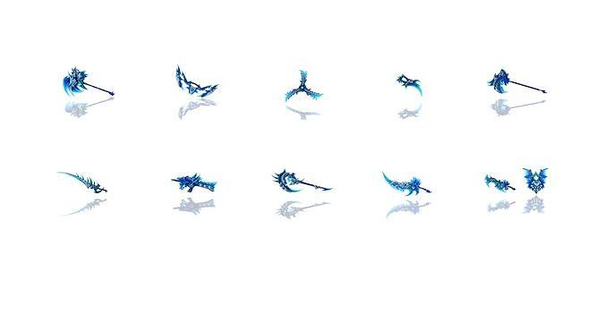 3D Model Collection Frozen Bone Weapons VR / AR / low-poly | CGTrader