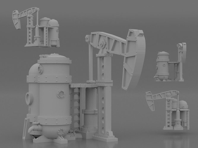 Oil pump 3D model 3D printable | CGTrader