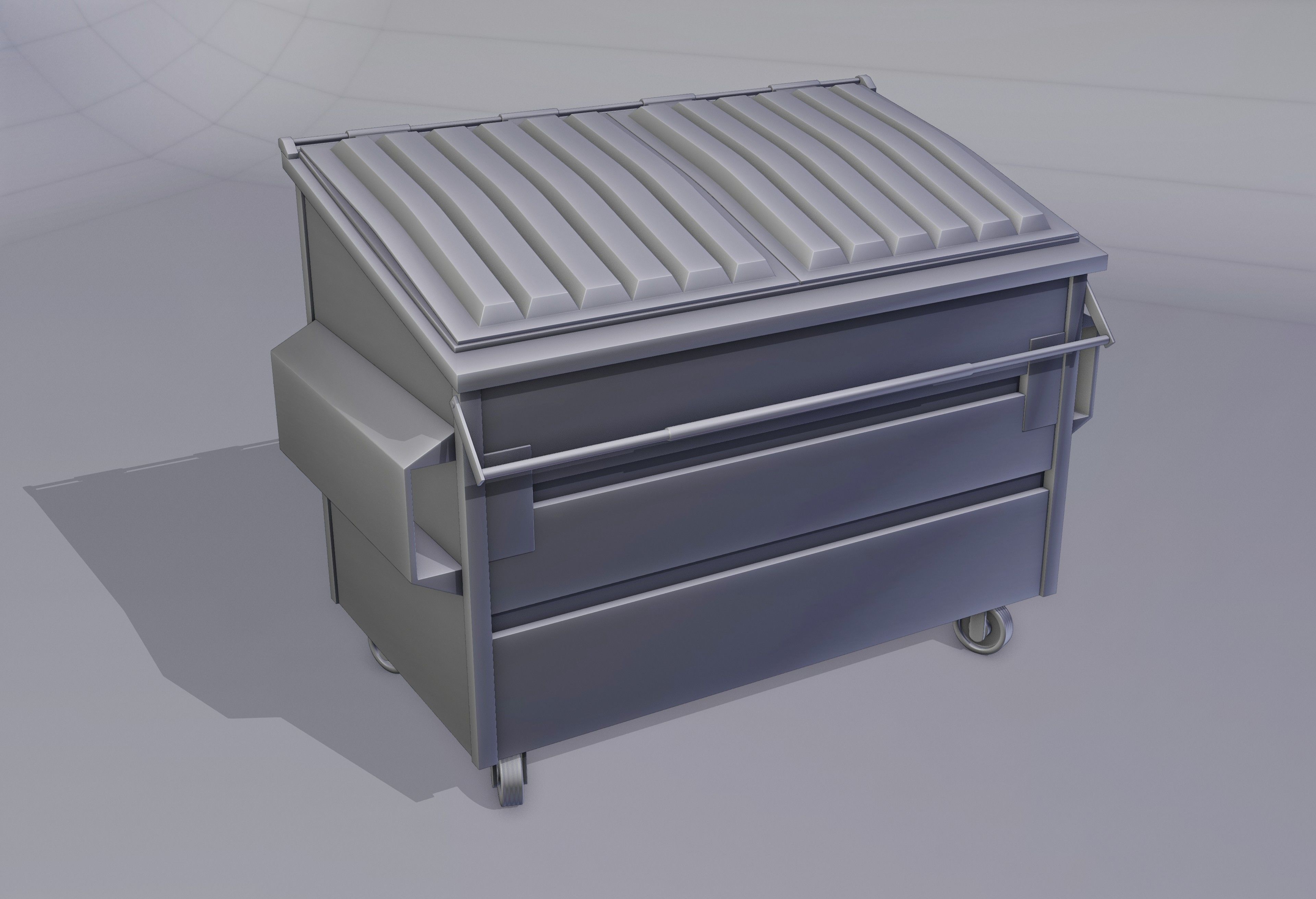 Trash Dumpster - Blender 3D model rigged | CGTrader