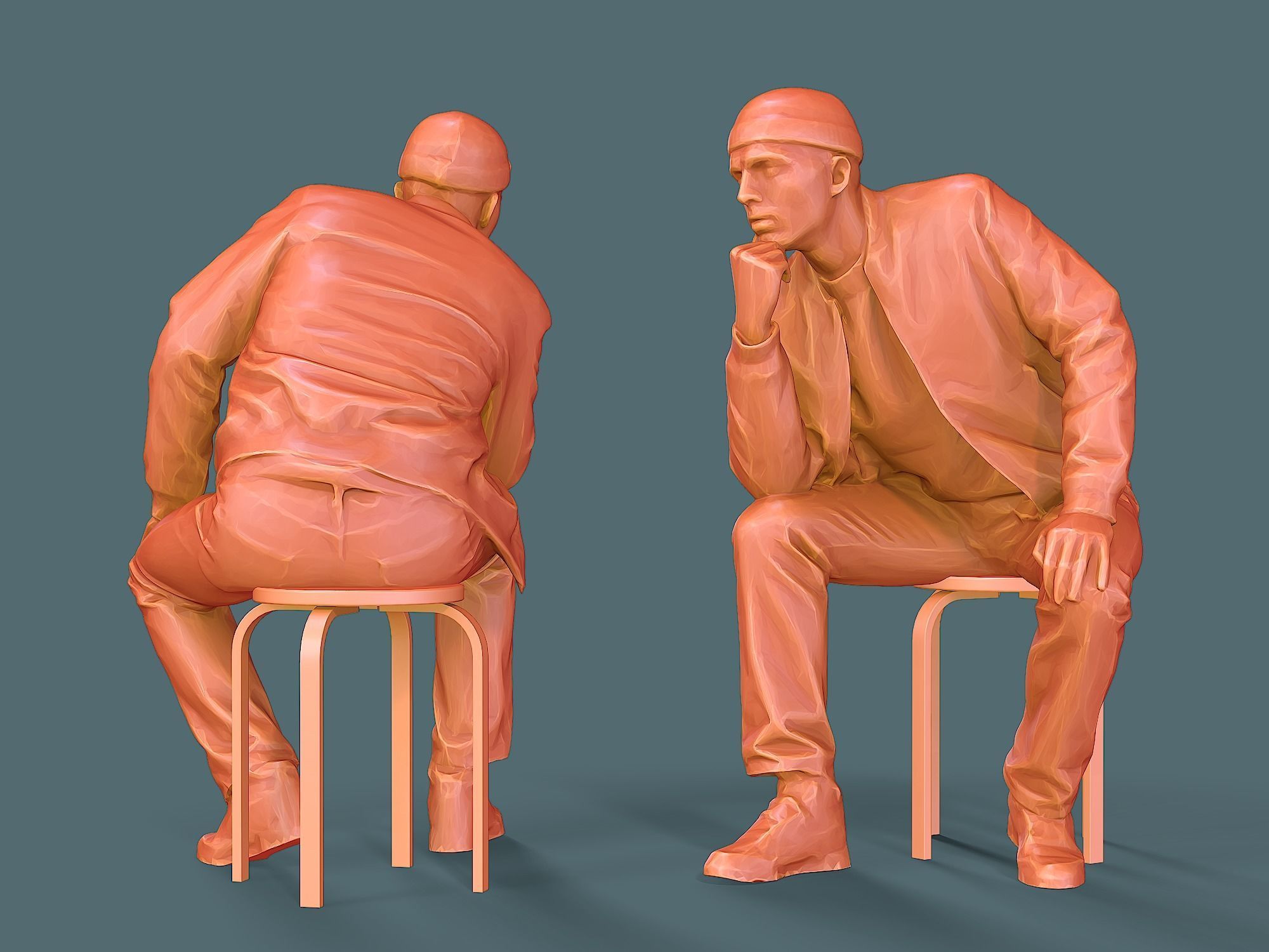Modern Thinker 3D model | CGTrader