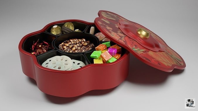Hong Kong Culture series - Lunar New Year Candy Box 3D model | CGTrader