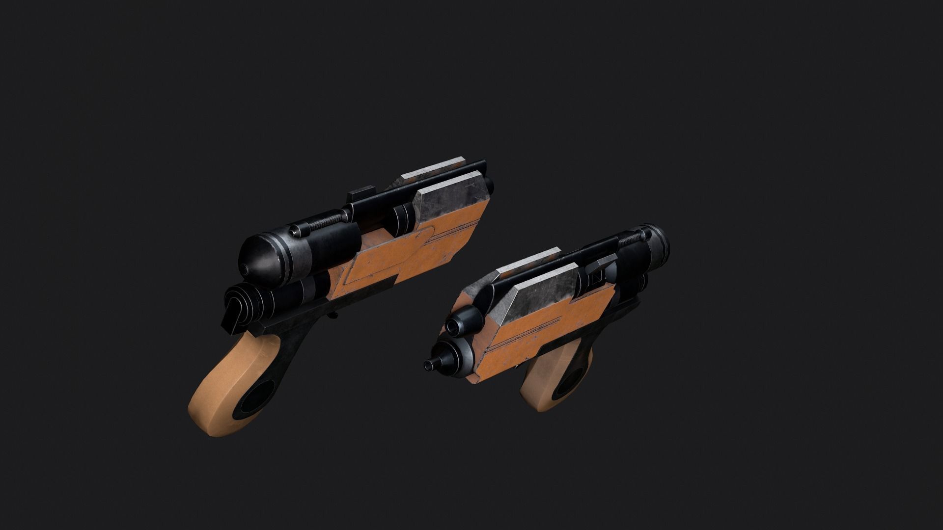 Blurrg-1120 Blaster Pistol free VR / AR / low-poly 3D model | CGTrader