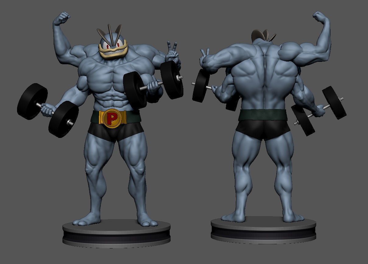 Strong Machamp workout 3D model 3D printable | CGTrader