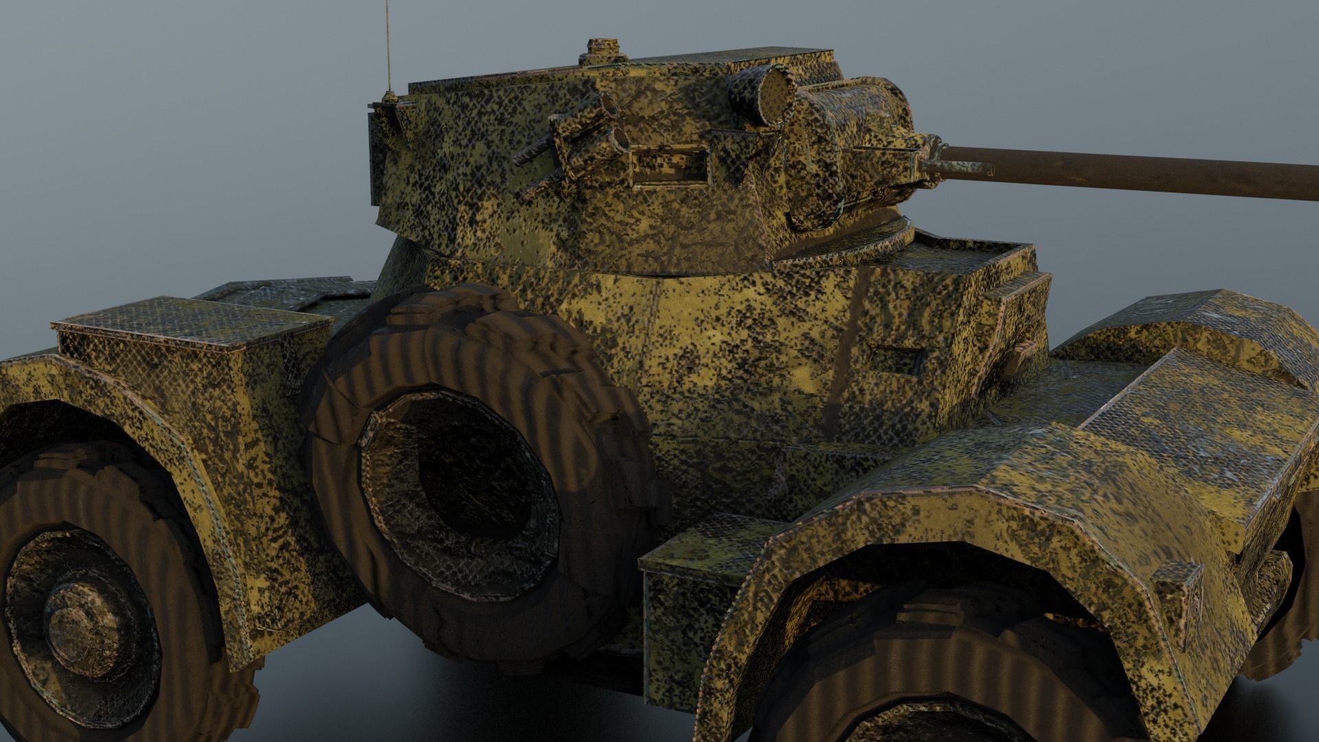 3D model Daimler WW2 Armored Car Game Ready VR / AR / low-poly | CGTrader
