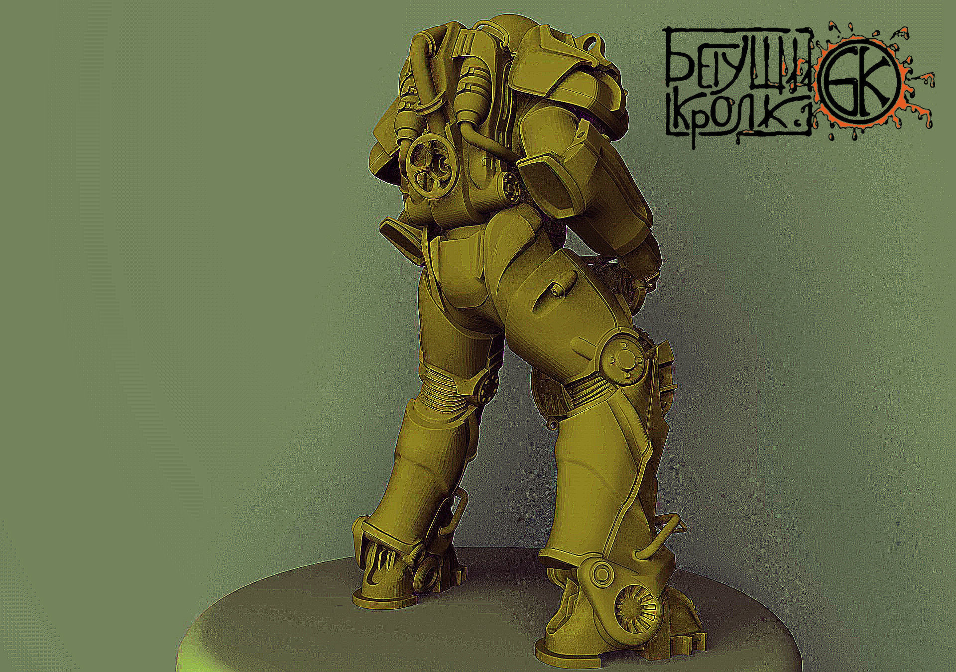 T-60 armor Minigun Fallout 4 Scale 2 3D model 3D printable | CGTrader