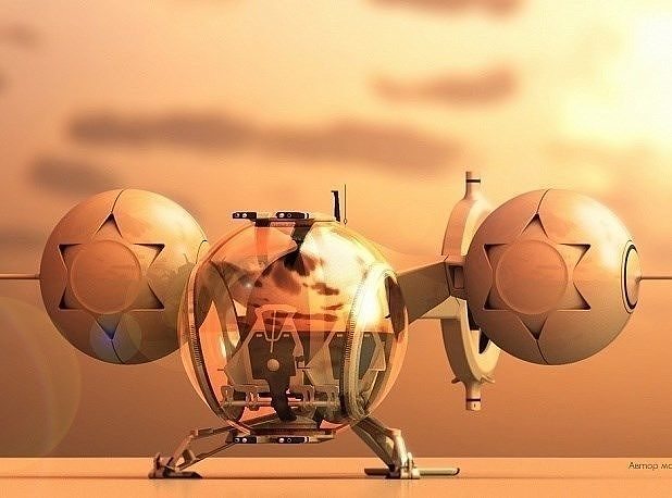 model of a spaceship made of three balls 3D model | CGTrader