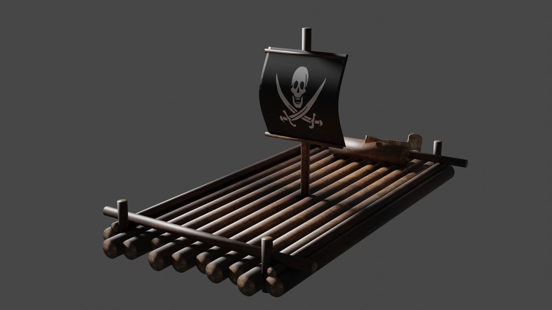 LowPoly water raft 2x free 3D model | CGTrader