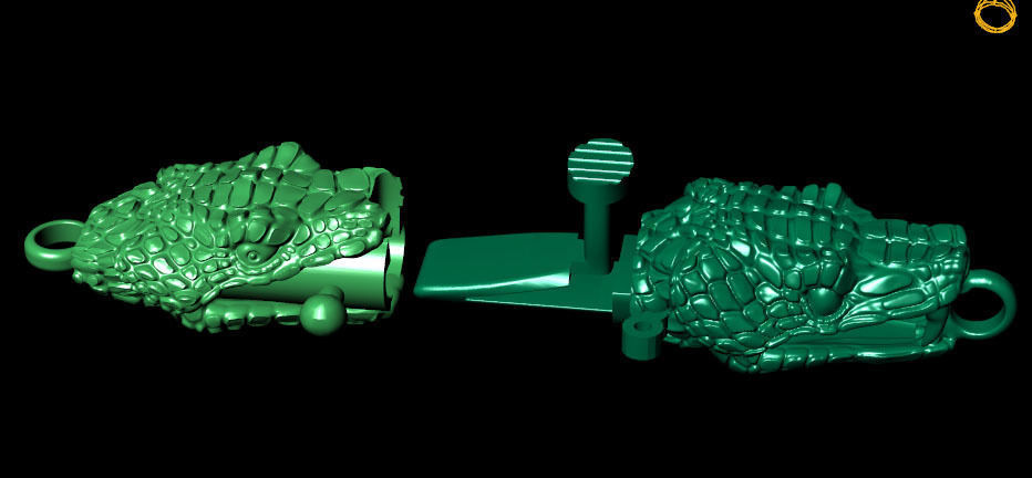 Snake Lock 3D model 3D printable | CGTrader