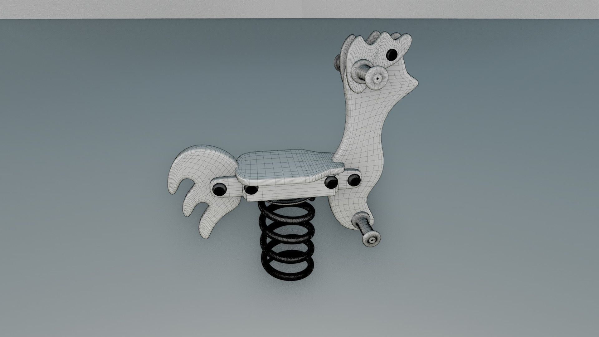 Outdoor Playground - Rocking Chicken 3D model | CGTrader