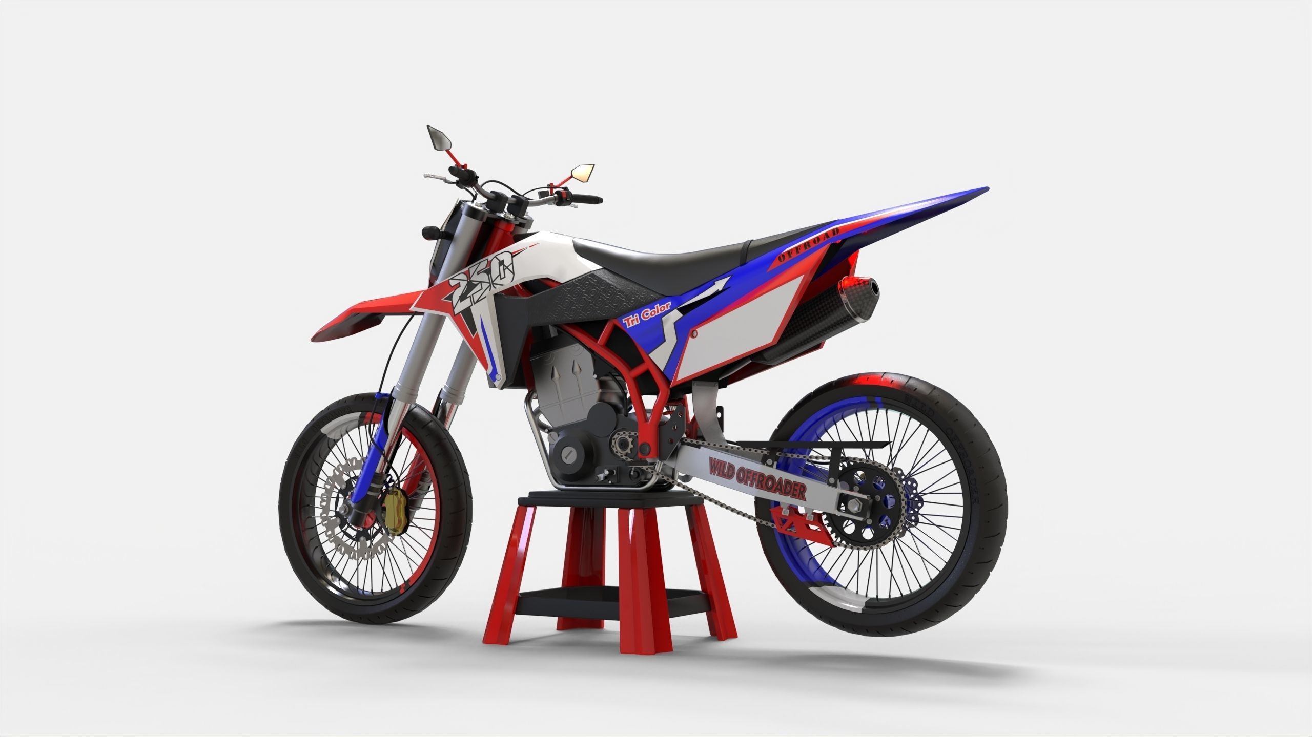 3D model Supermoto VR / AR / low-poly | CGTrader