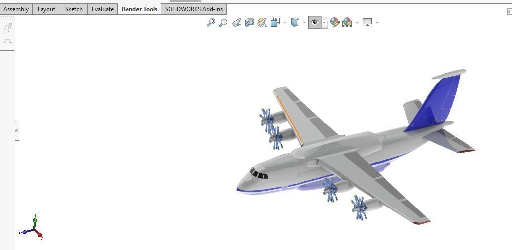 Antonov An-70 aircraft 3D model animated | CGTrader