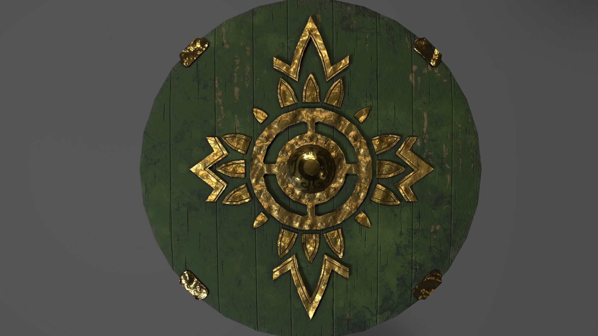 3D model Shield of Rohan Lowpoly PBR Game-Ready VR / AR / low-poly ...