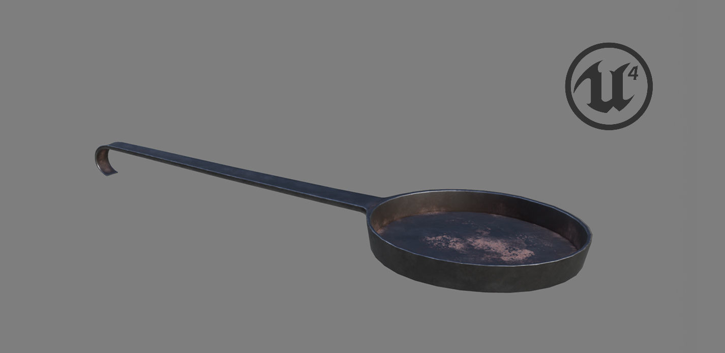 3D model Medieval Frying Pan VR / AR / low-poly | CGTrader