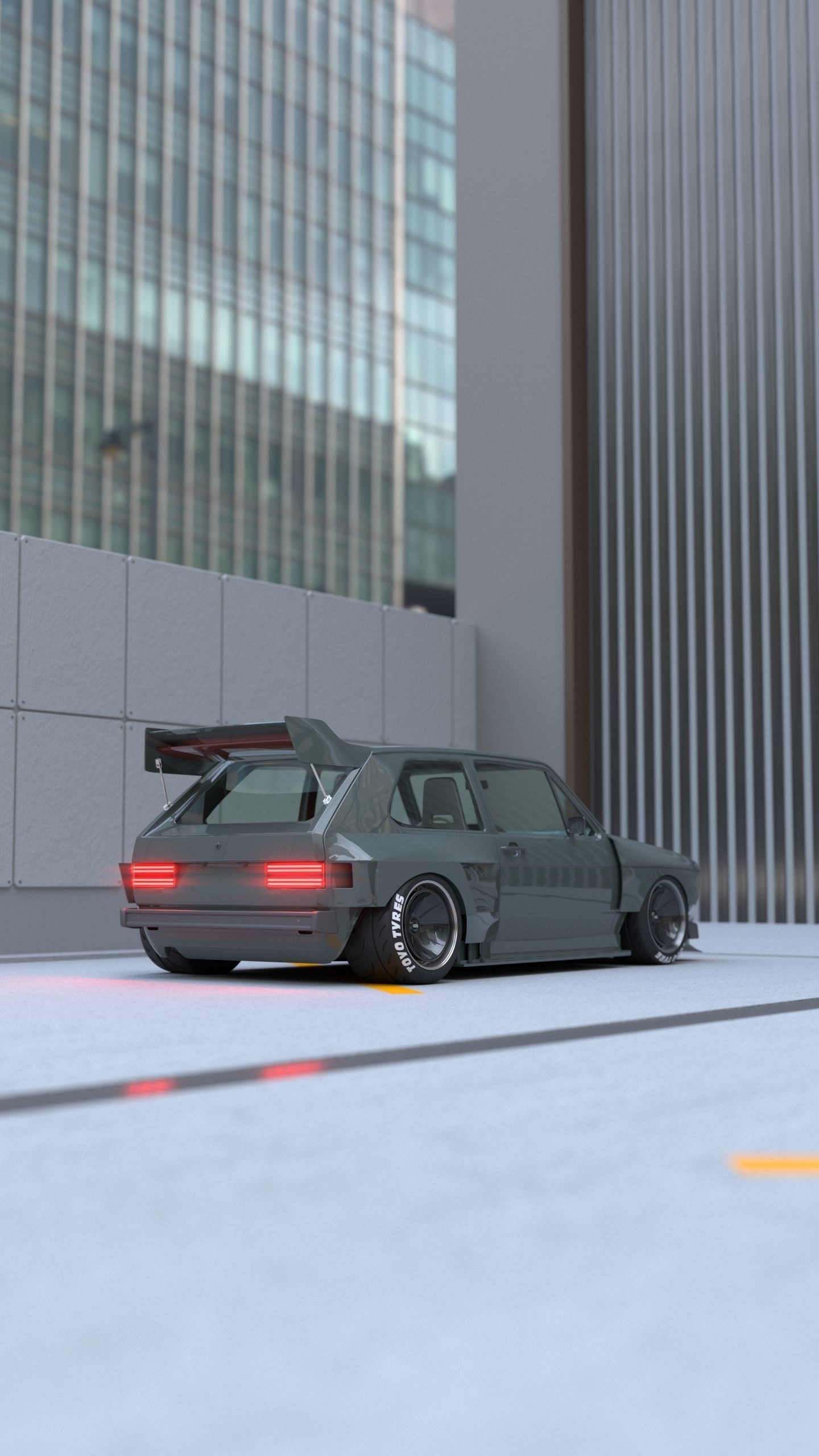 Volkswagen golf mk1 wide bodykit 3D model | CGTrader