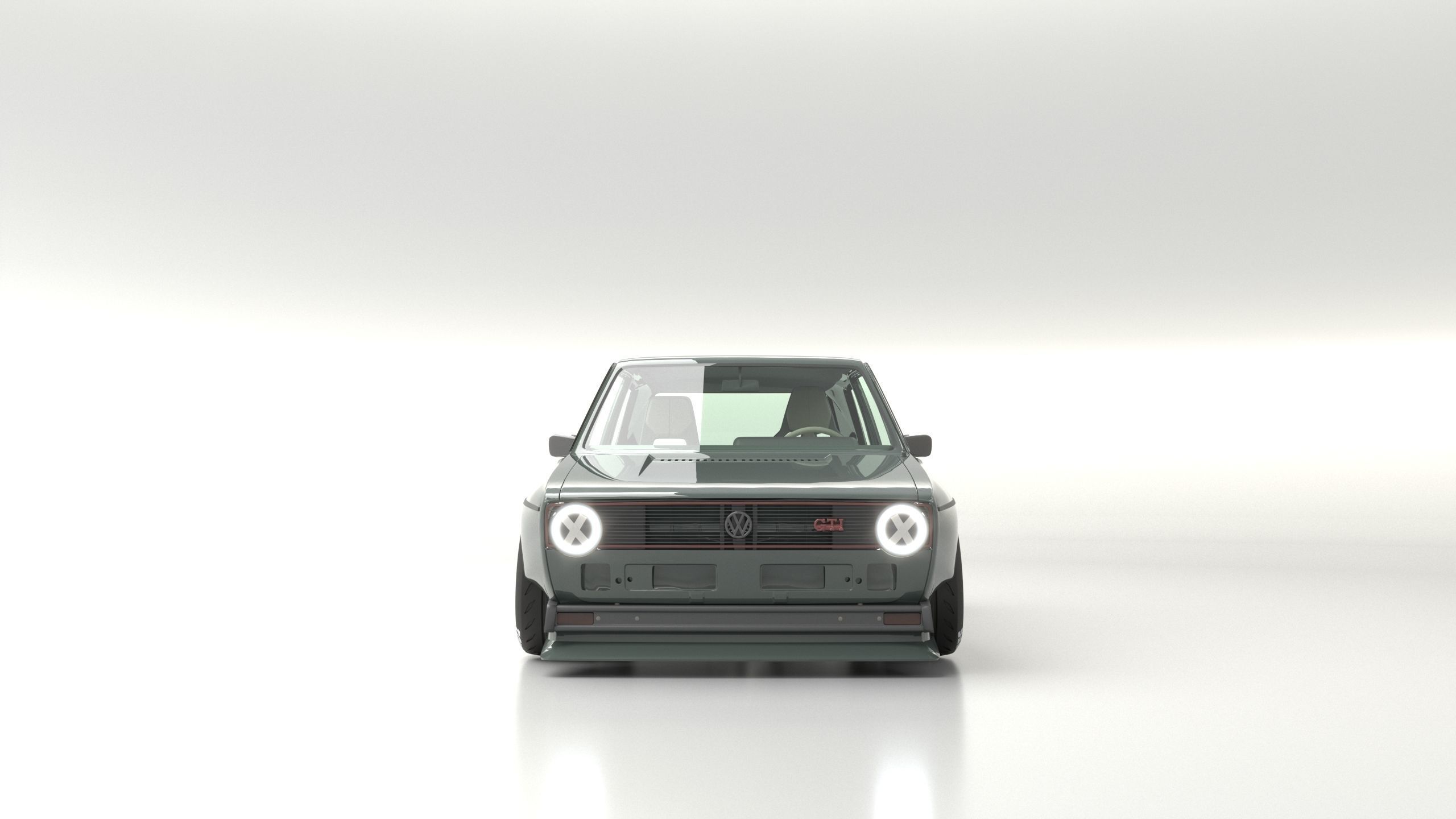 Volkswagen golf mk1 wide bodykit 3D model | CGTrader