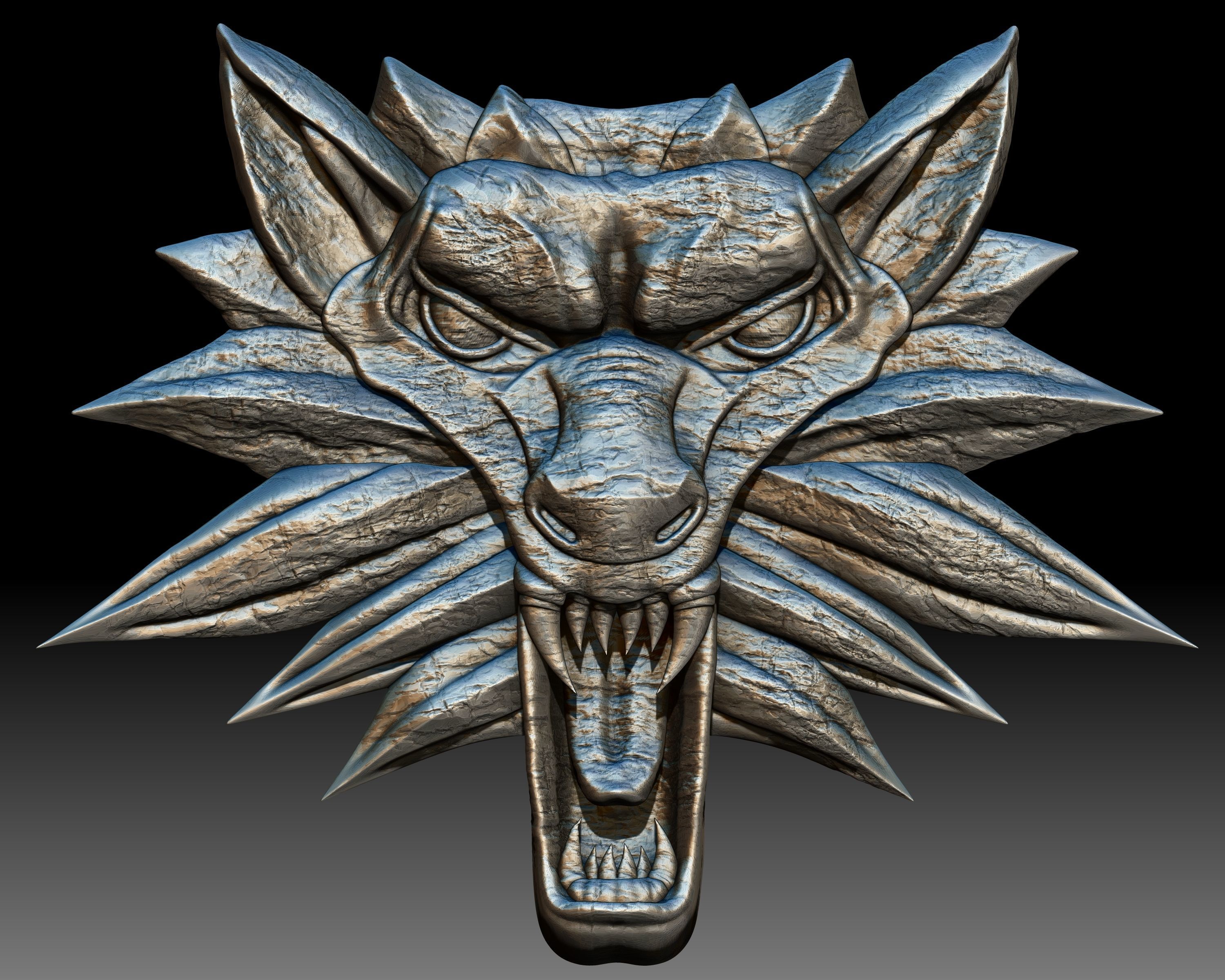 Witcher Symbols low relief for CNC router or 3D printer 3D model 3D ...