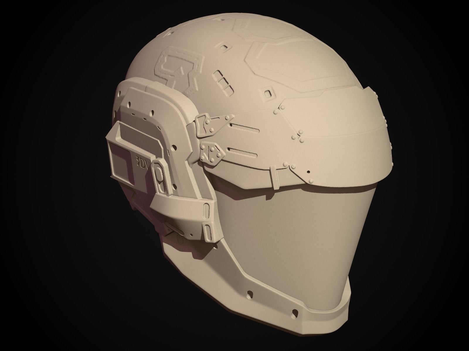 printable sci fi helmet art 3D model 3D printable | CGTrader