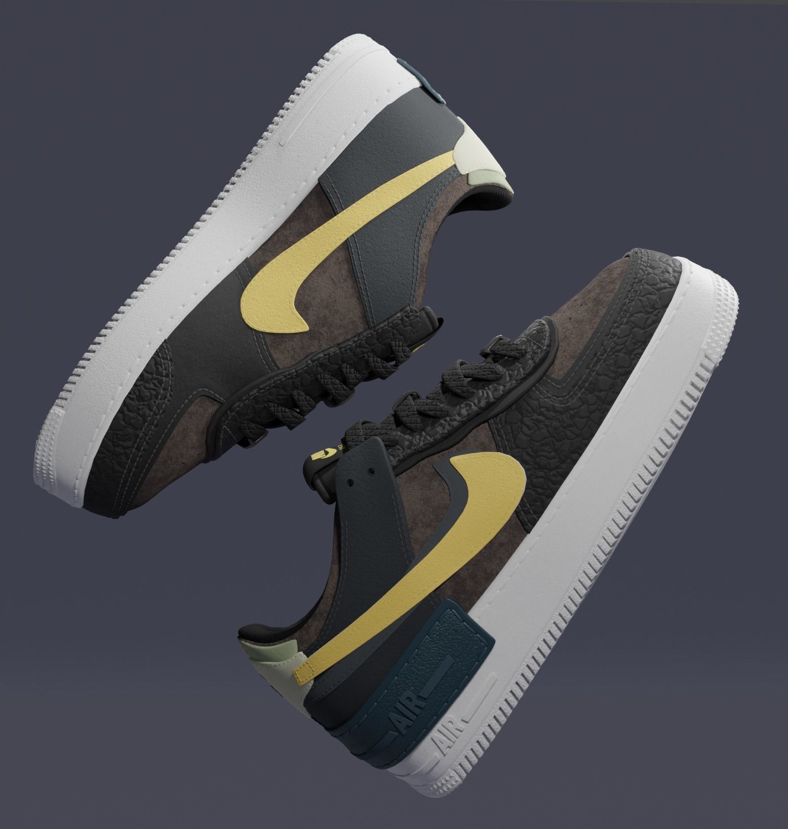 Air force 1 shadow 3D model | CGTrader