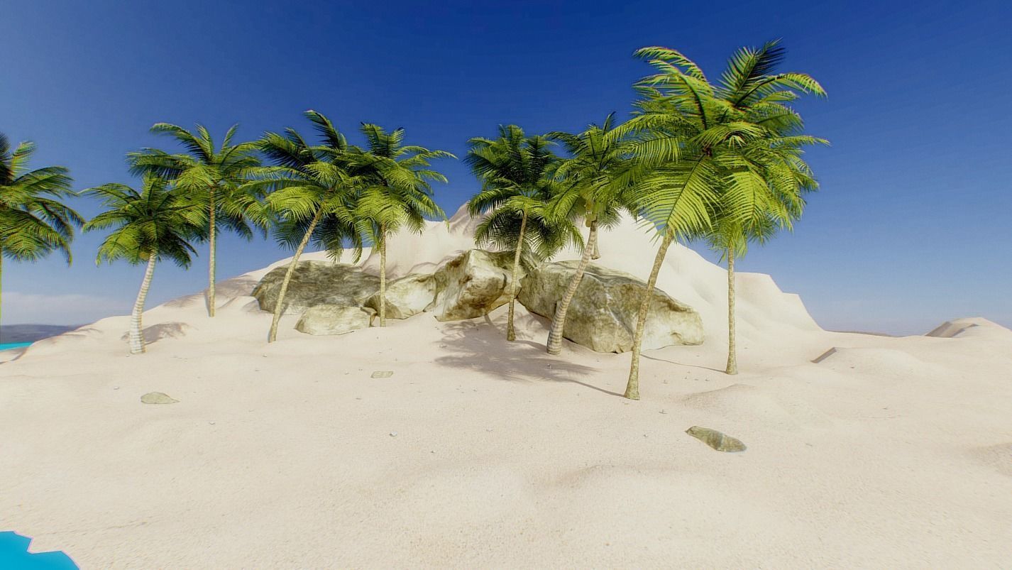 3D model Beach Baked Scenario VR AR Ready VR / AR / low-poly | CGTrader