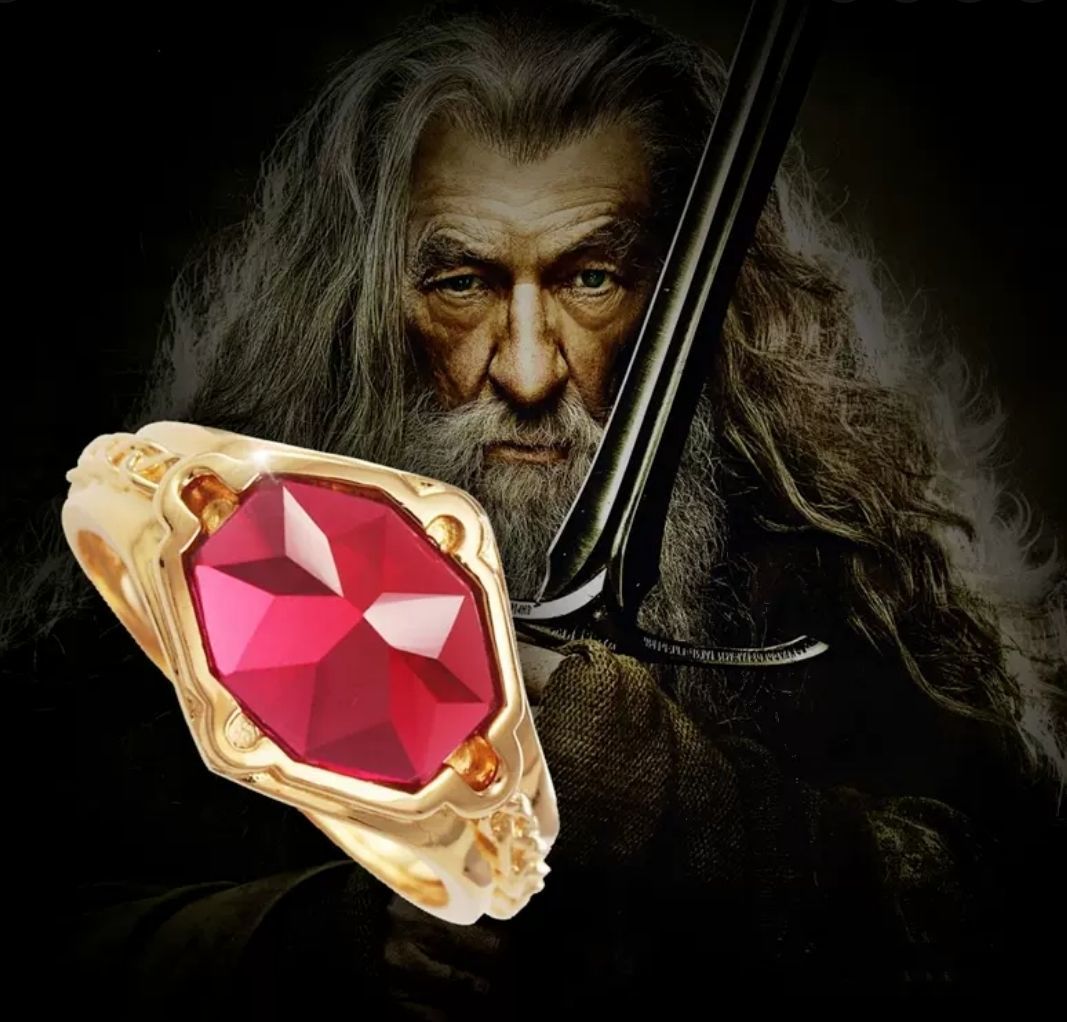 The Lord of the Rings Narya ring of fire gold 3D model 3D printable ...
