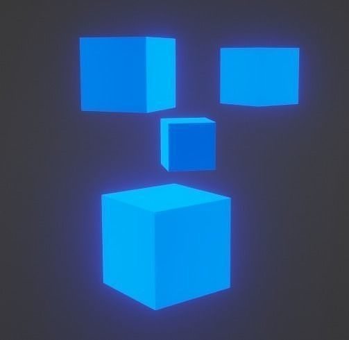 cube art low poly 3D model | CGTrader