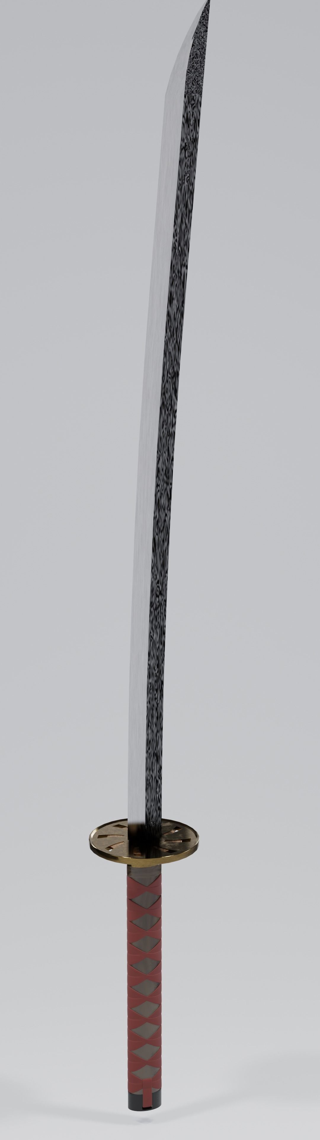 Simple katana 3D model rigged | CGTrader