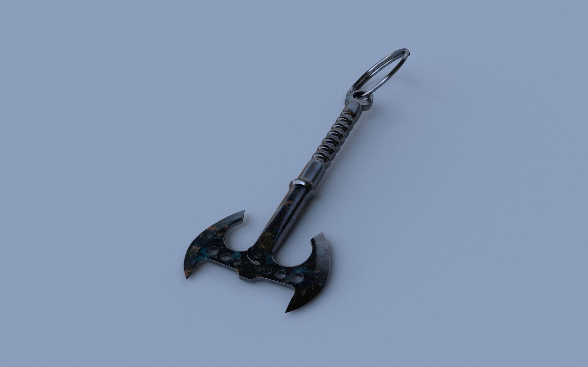 Axe keychain 3D model 3D printable | CGTrader