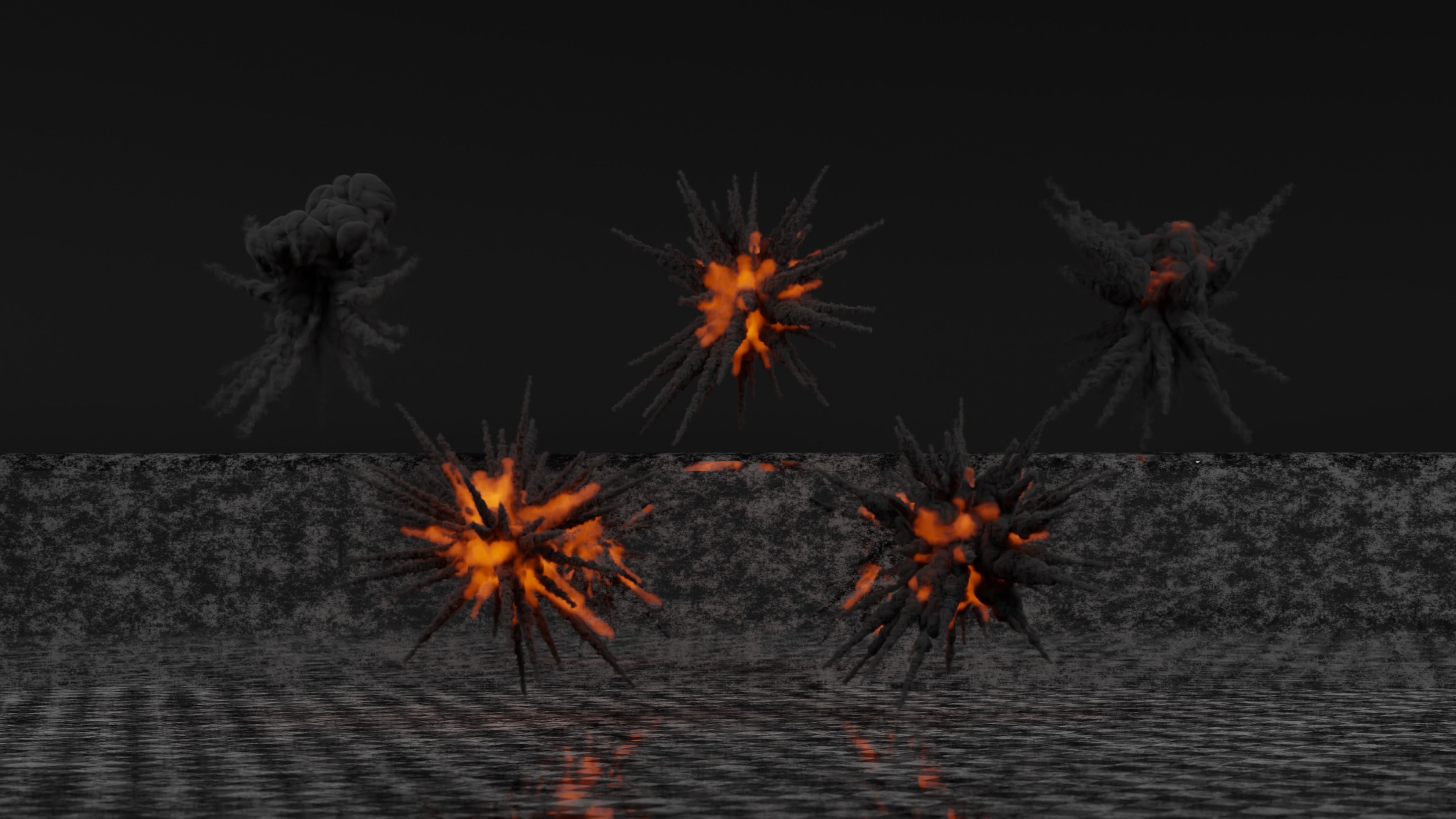 Flak Explosion Pack 3D model 3D model | CGTrader