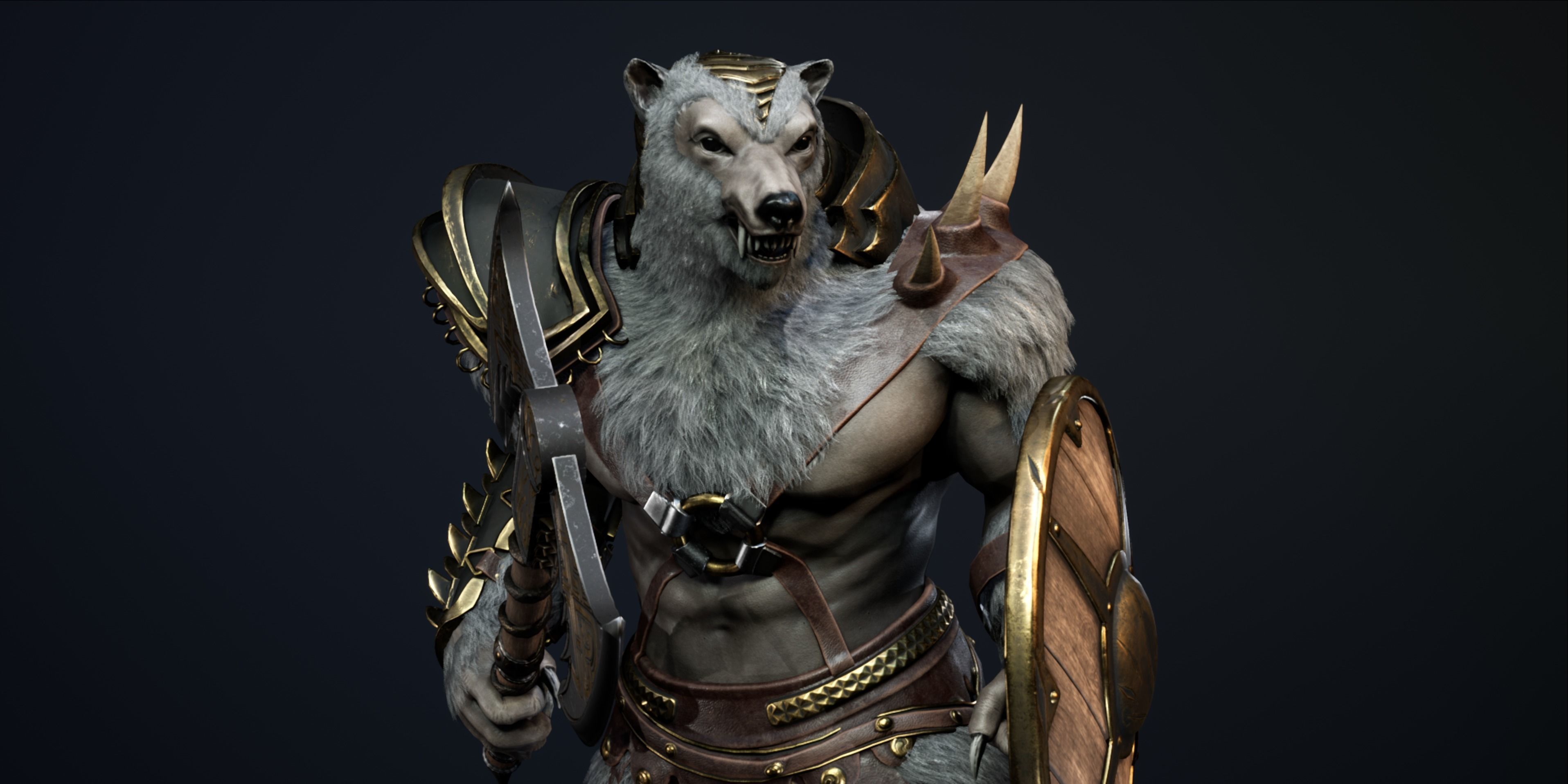 3D model Gladiator Bear VR / AR / low-poly | CGTrader