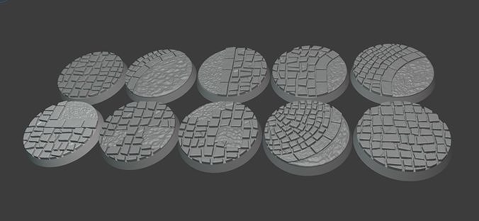 25mm cobblestone base collection 3D model 3D printable | CGTrader