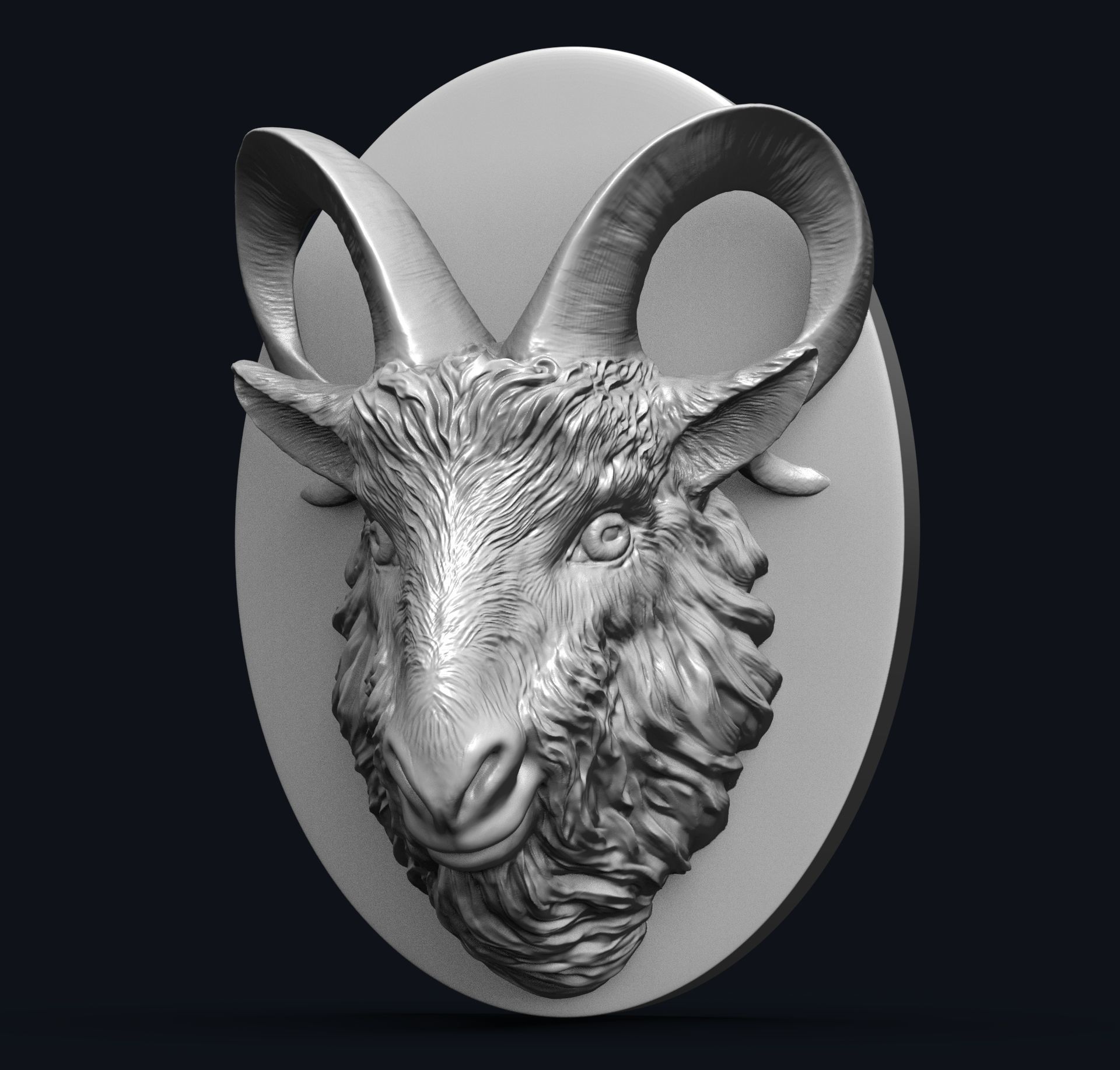 Goat Head 3D model 3D printable | CGTrader