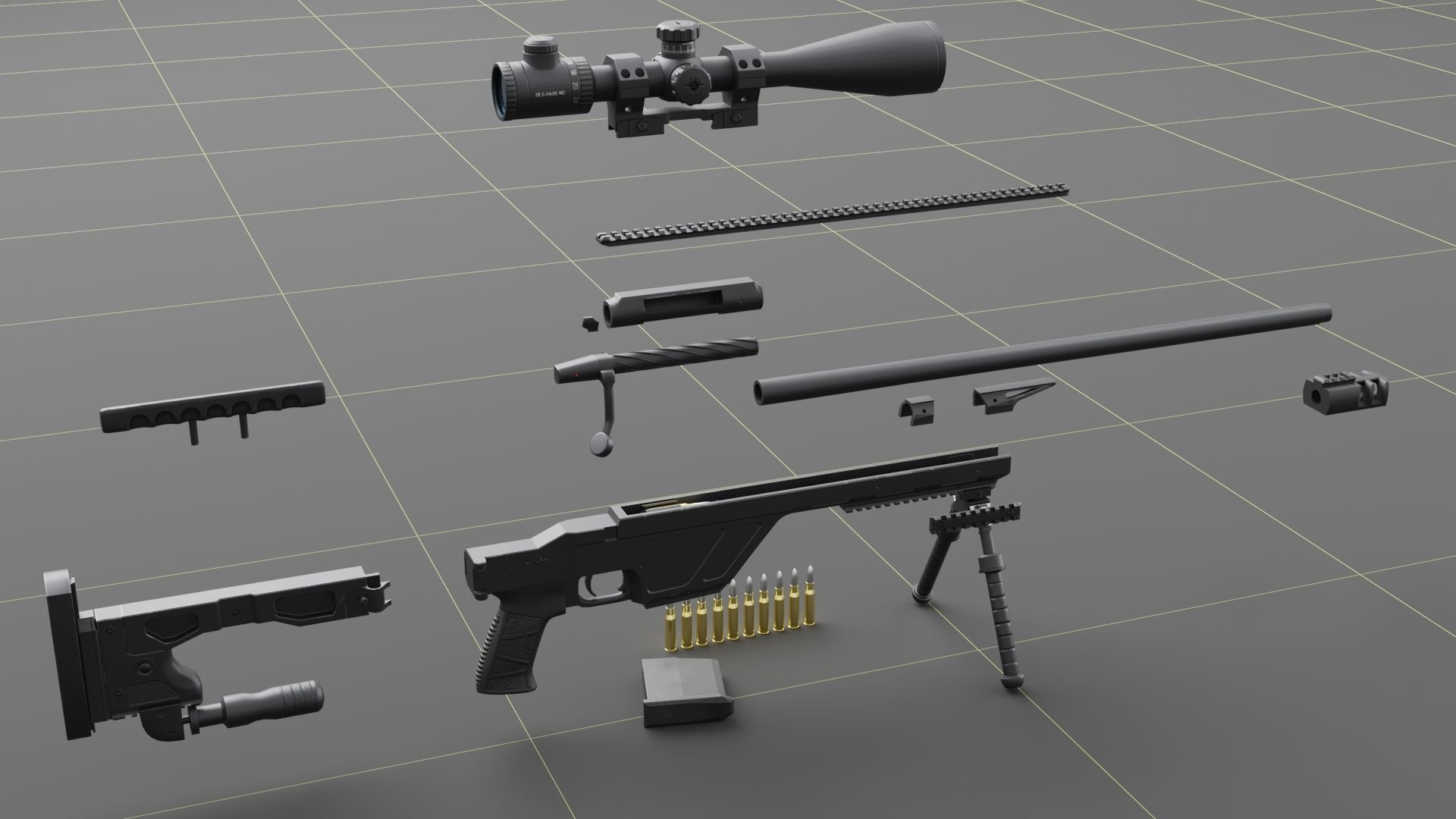 3D model CZ TSR Sniper Rifle VR / AR / low-poly | CGTrader