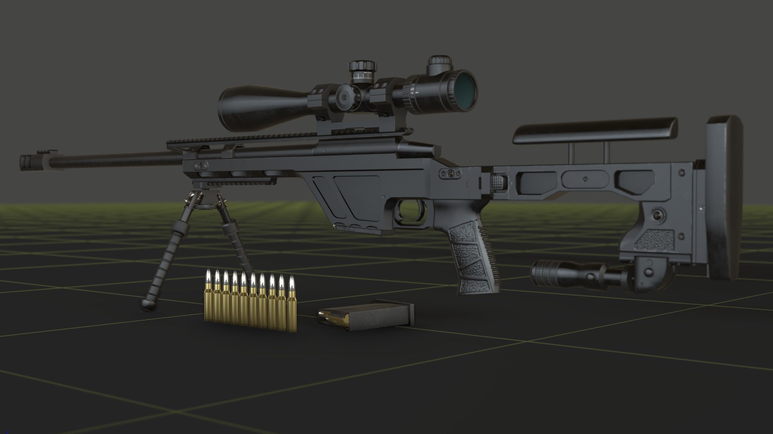 3D model CZ TSR Sniper Rifle VR / AR / low-poly | CGTrader