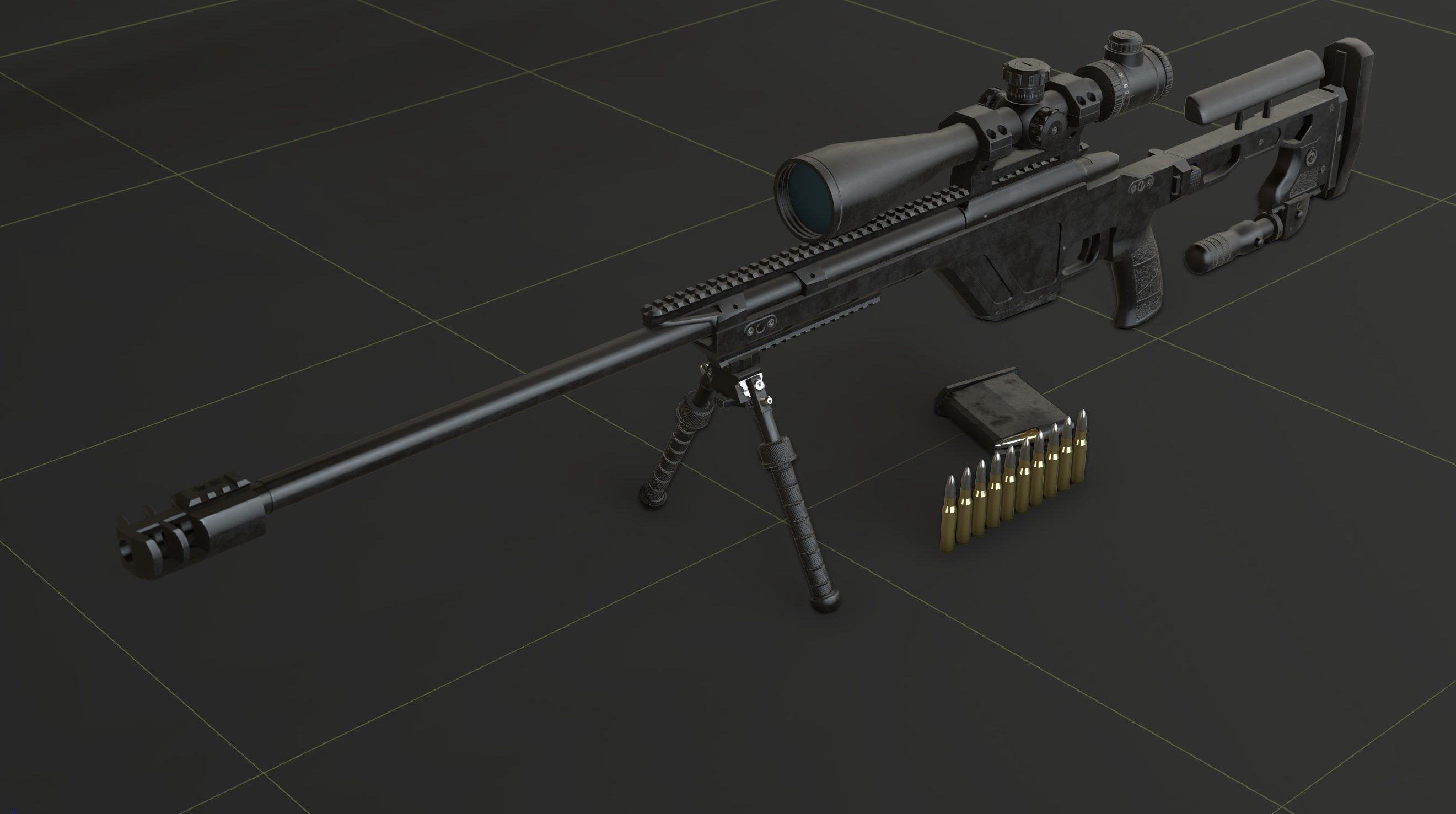 3D model CZ TSR Sniper Rifle VR / AR / low-poly | CGTrader
