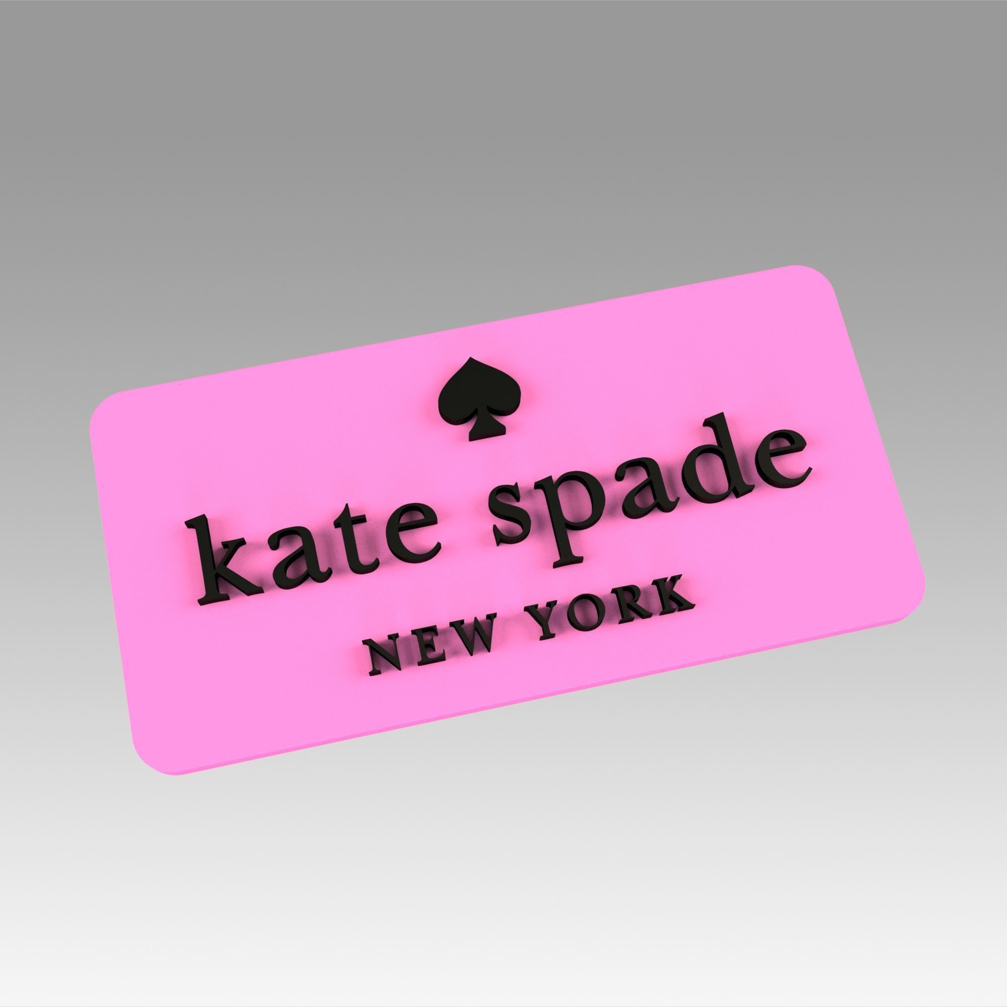 Kate Spade logo logotype fashion 3D model 3D printable | CGTrader