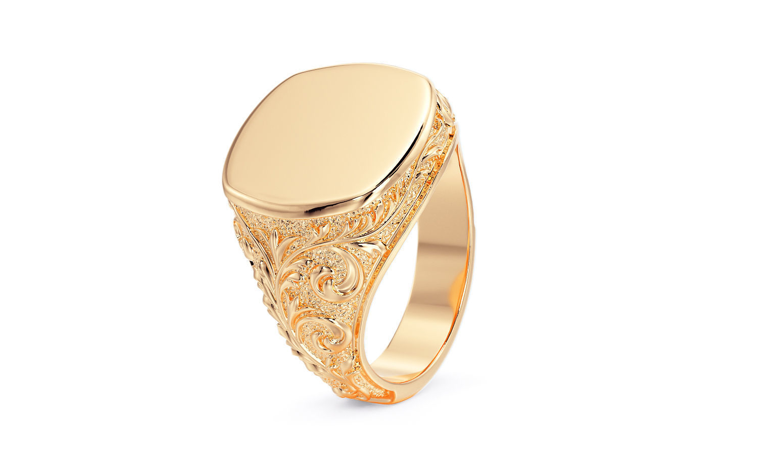 filigree signet ring 3D model 3D printable | CGTrader