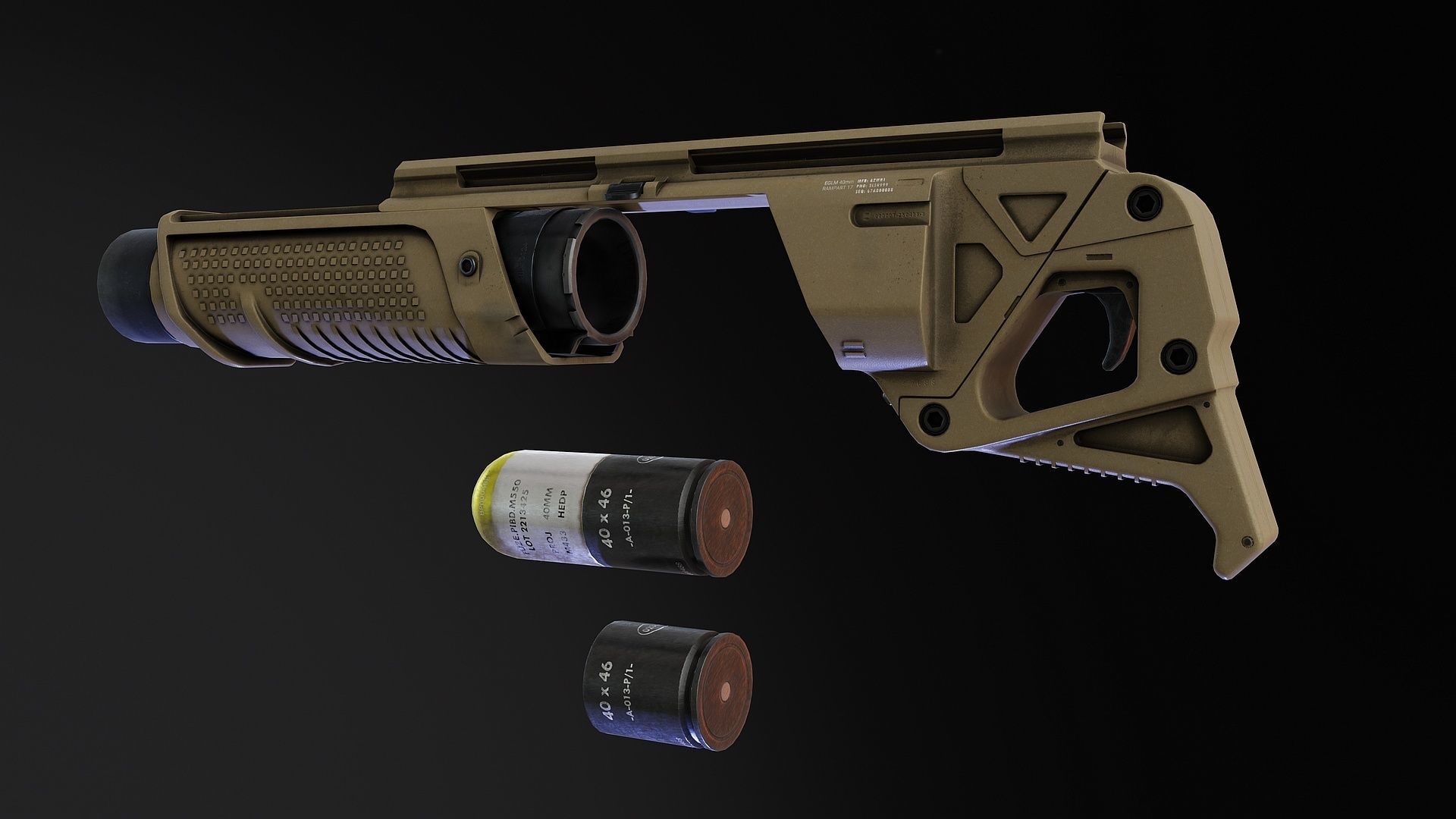 3D model Rampart 17 Grenade Launcher VR / AR / low-poly | CGTrader