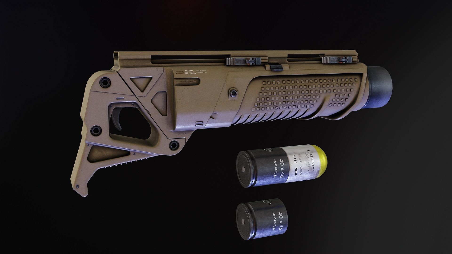 3D model Rampart 17 Grenade Launcher VR / AR / low-poly | CGTrader