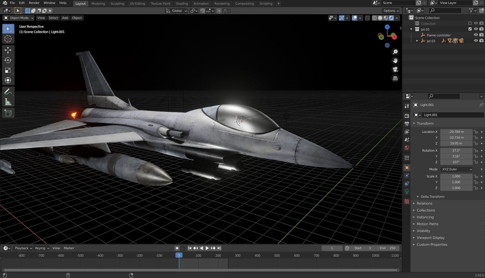 3D model F AS-36 Vampire Next Generation Stealth Jet Fully animated VR ...