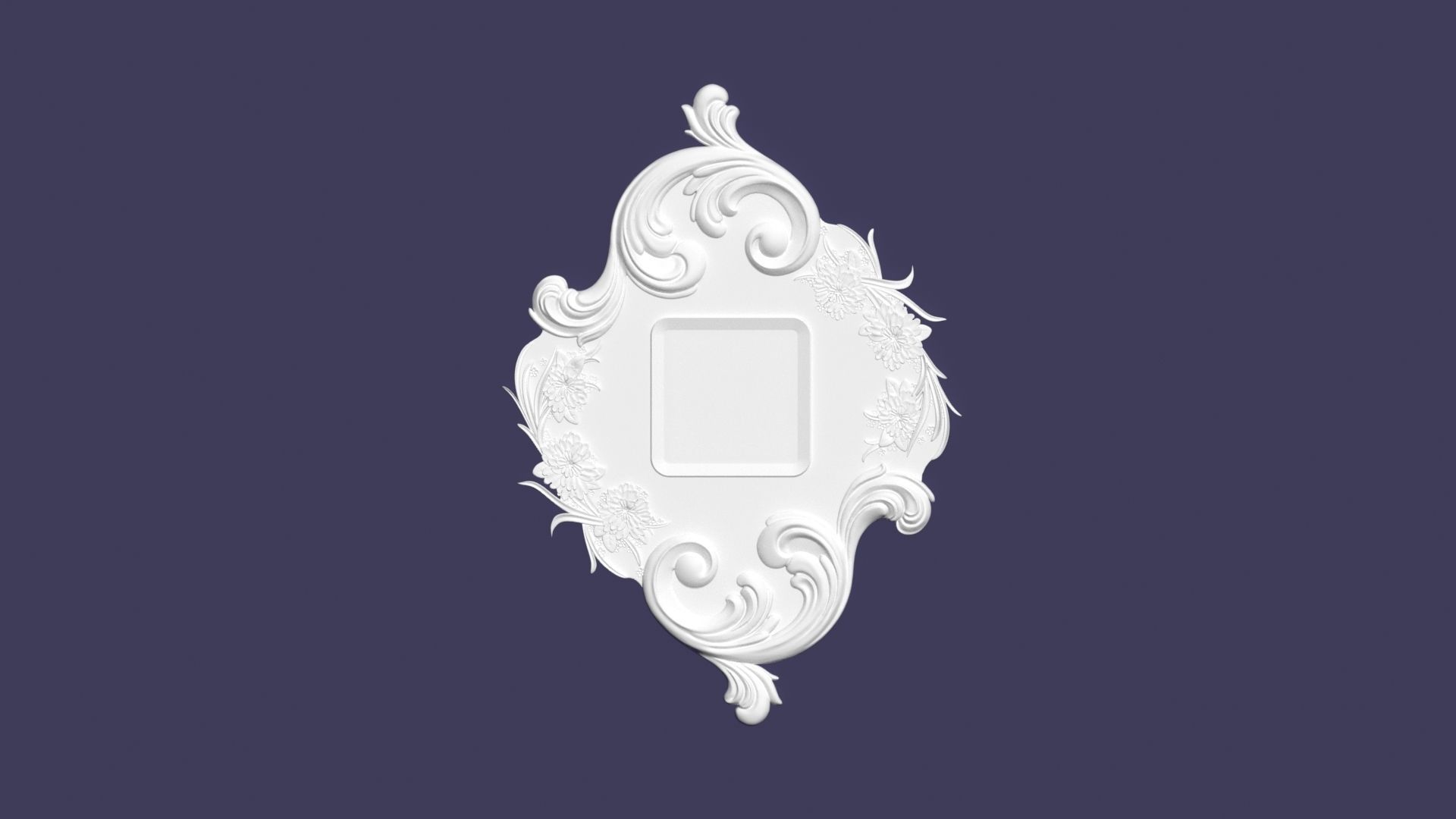 Ornate Engraving Frame 3D model 3D printable | CGTrader