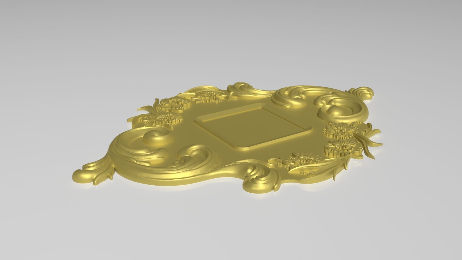 Ornate Engraving Frame 3D model 3D printable | CGTrader