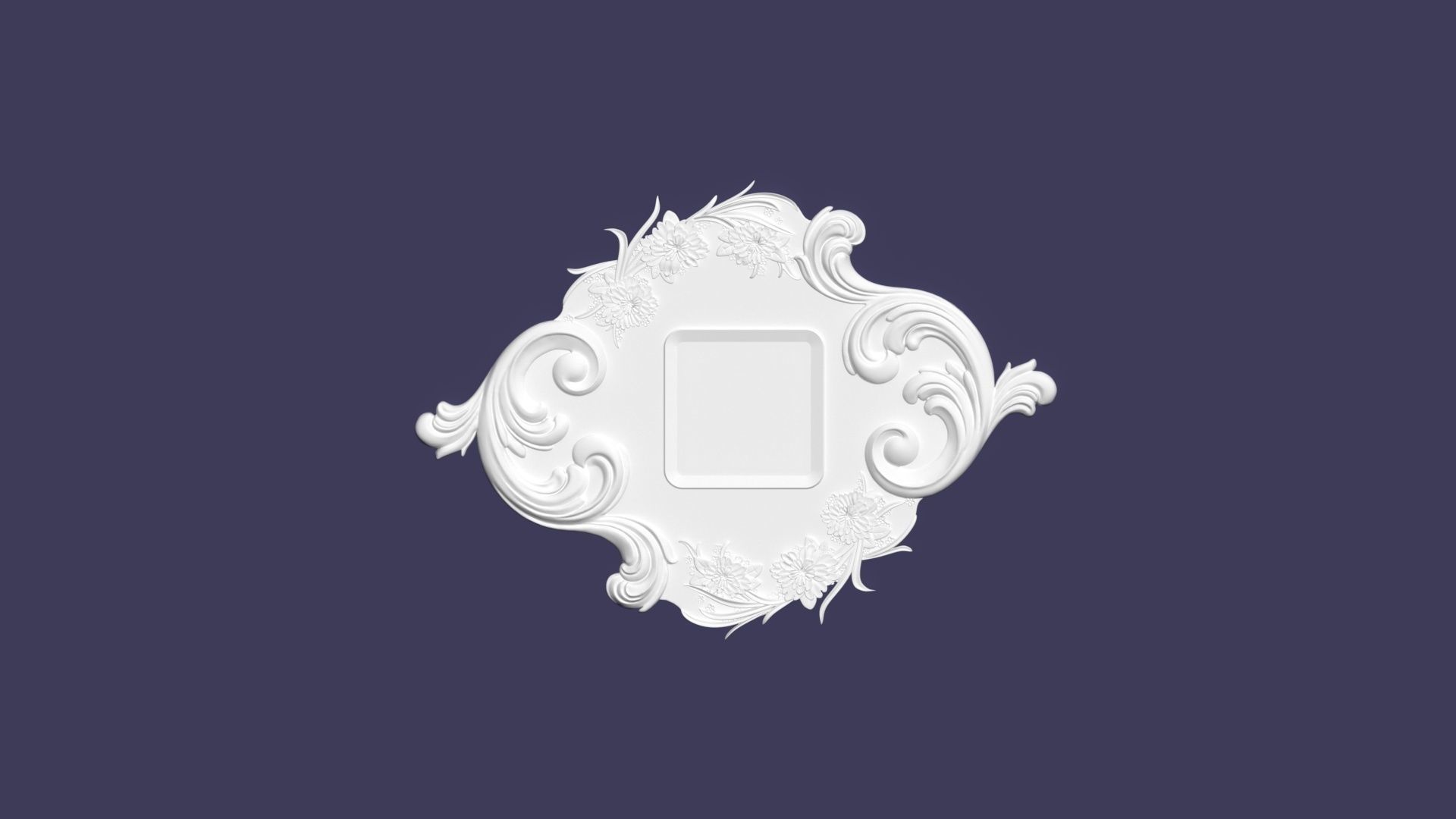 Ornate Engraving Frame 3D model 3D printable | CGTrader