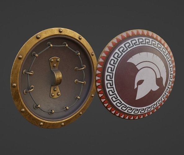 Greek Shield 2 free VR / AR / low-poly 3D model | CGTrader