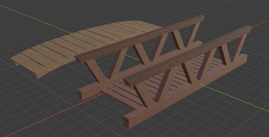 3D model Two very simple bridges VR / AR / low-poly | CGTrader