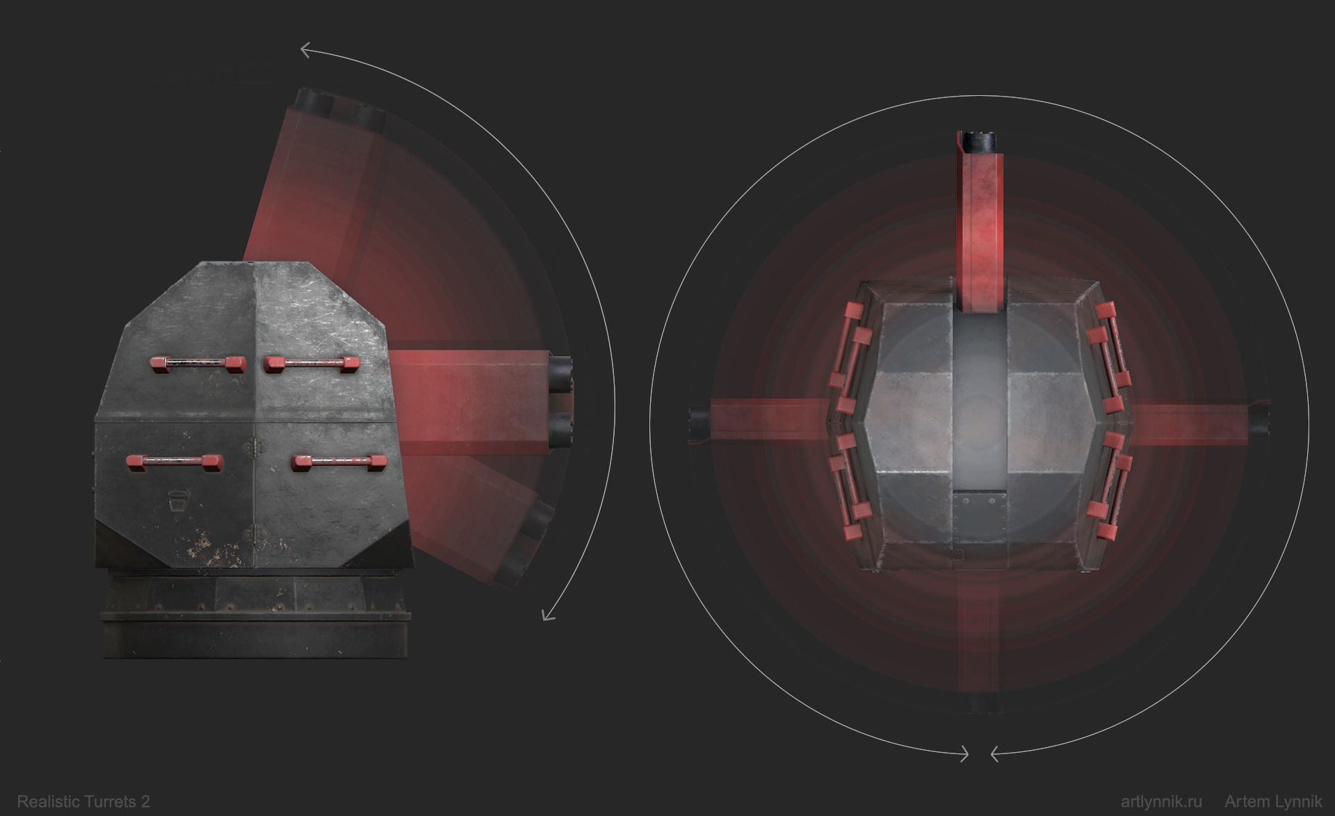 3D model Ten Realistic Turrets VR / AR / low-poly | CGTrader