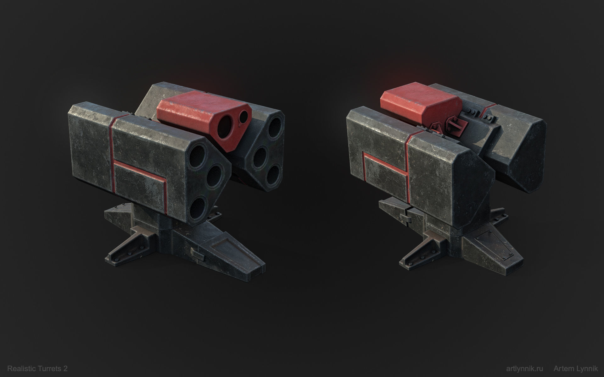 3D model Ten Realistic Turrets VR / AR / low-poly | CGTrader