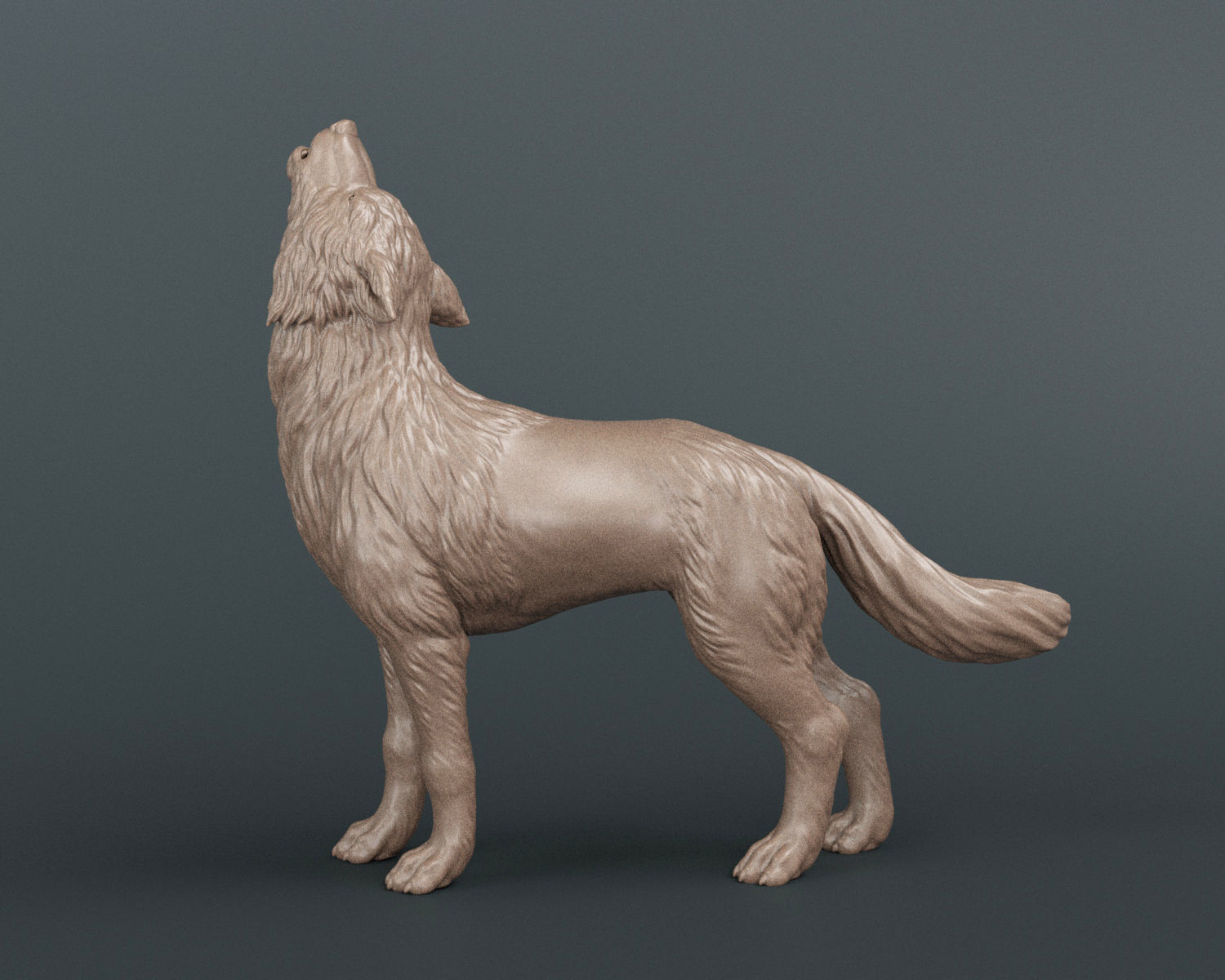 Howl Wolf 3D model 3D printable | CGTrader