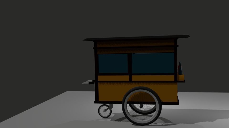 Project Gerobak 3D model | CGTrader